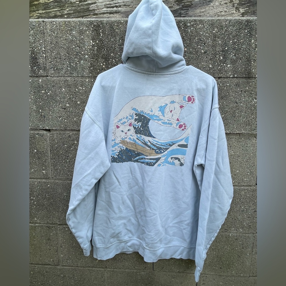 Ripndip The Great Wave Of Nerm Big Wave Hoodie Mens S… - Gem